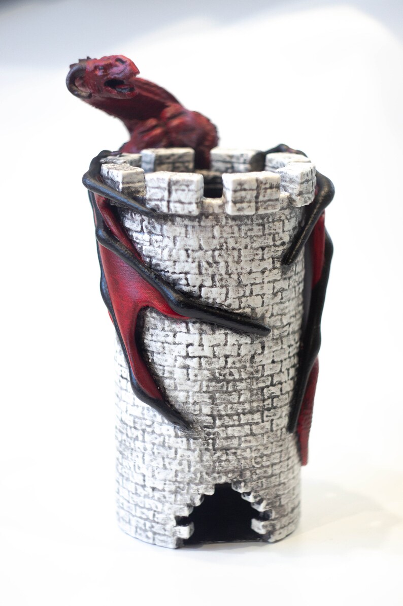 Dice Tower, Red Dragon Dice Tower, Dice Tray, Dice Roller, DND Board ...