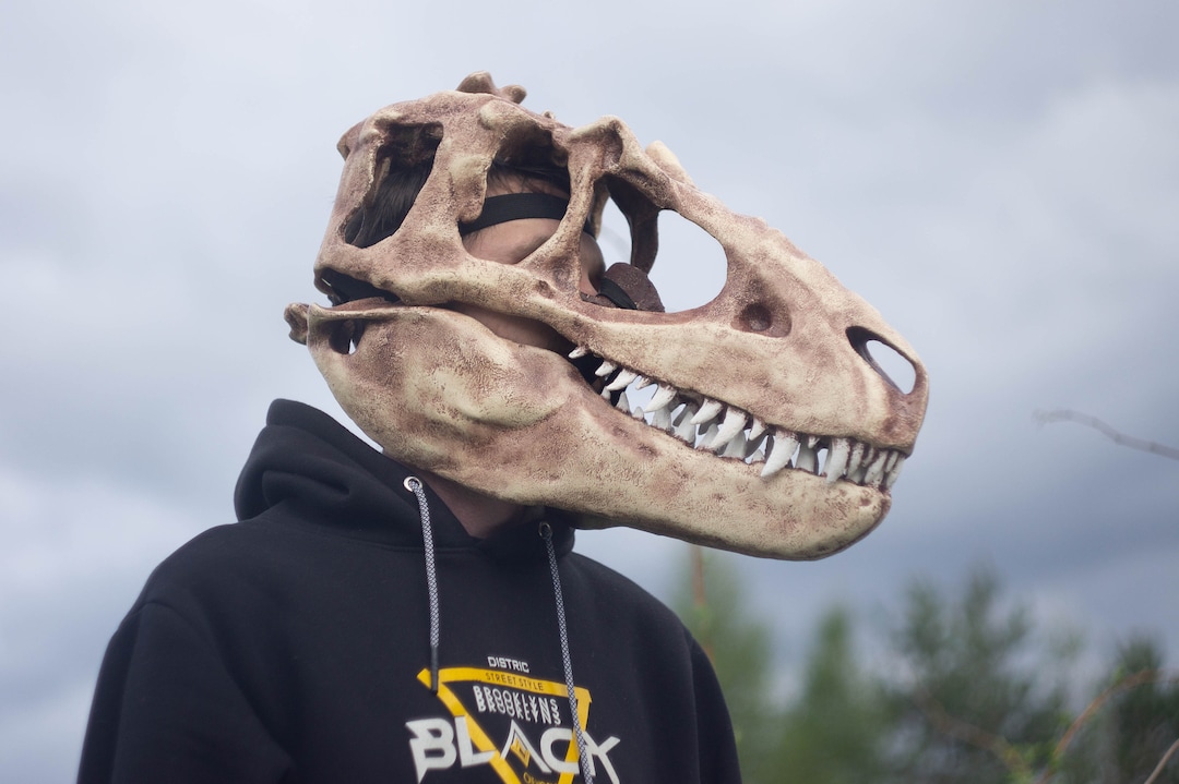 T-rex Skull Mask, Dinosaur Skull, Tyrannosaurus Fossil Skull ...