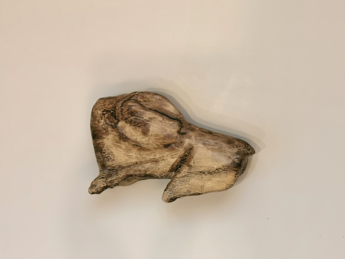 Paleolithic Bison Licking Insect Bite Prehistoric Antler Etsy
