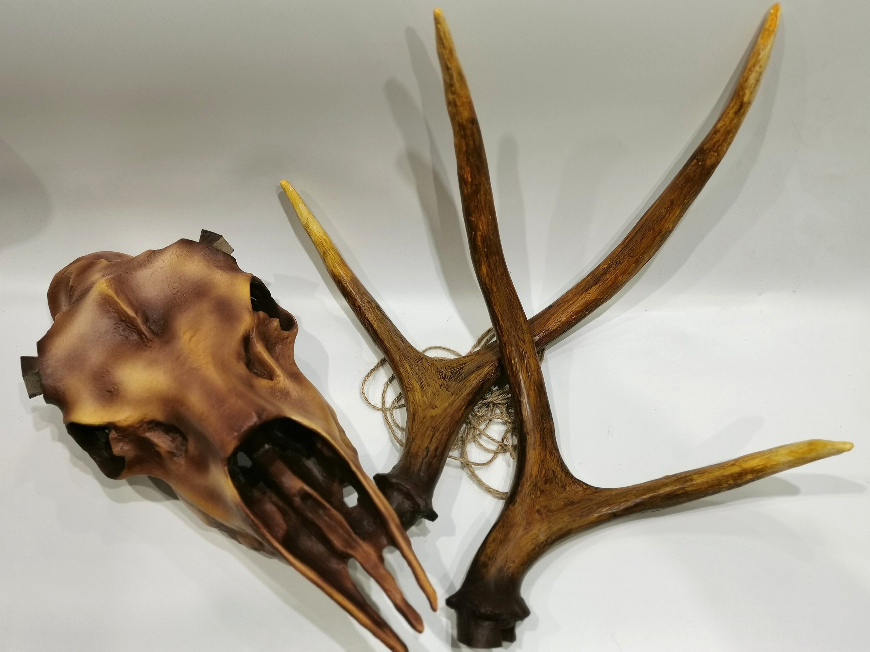 Deer Skull Mask, Antler Mask, Realistic Skull Mask, Tribal Headpiece ...