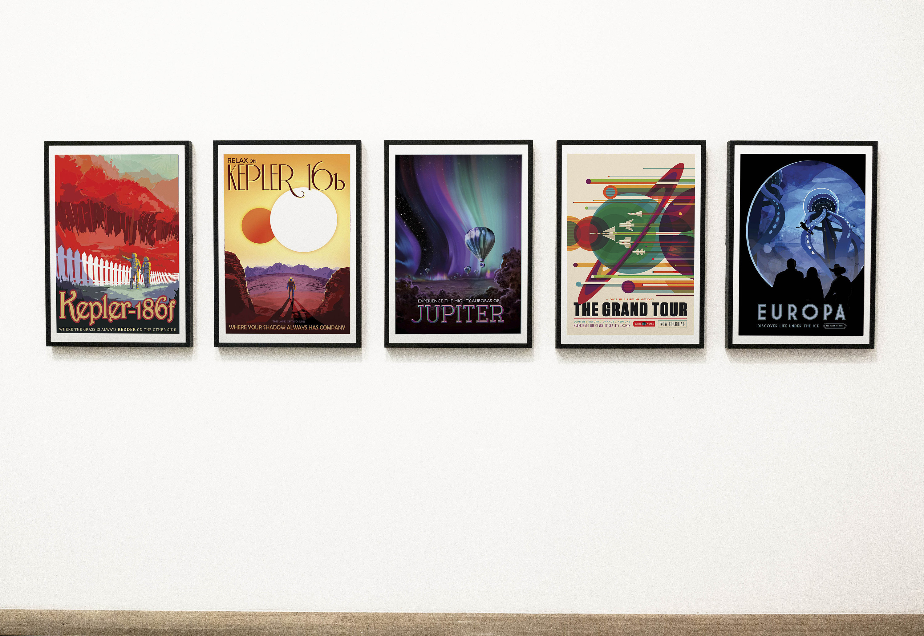 NASA Space Prints, Gallery Wall Set, 16 Prints, Retro Wall Art, Space ...