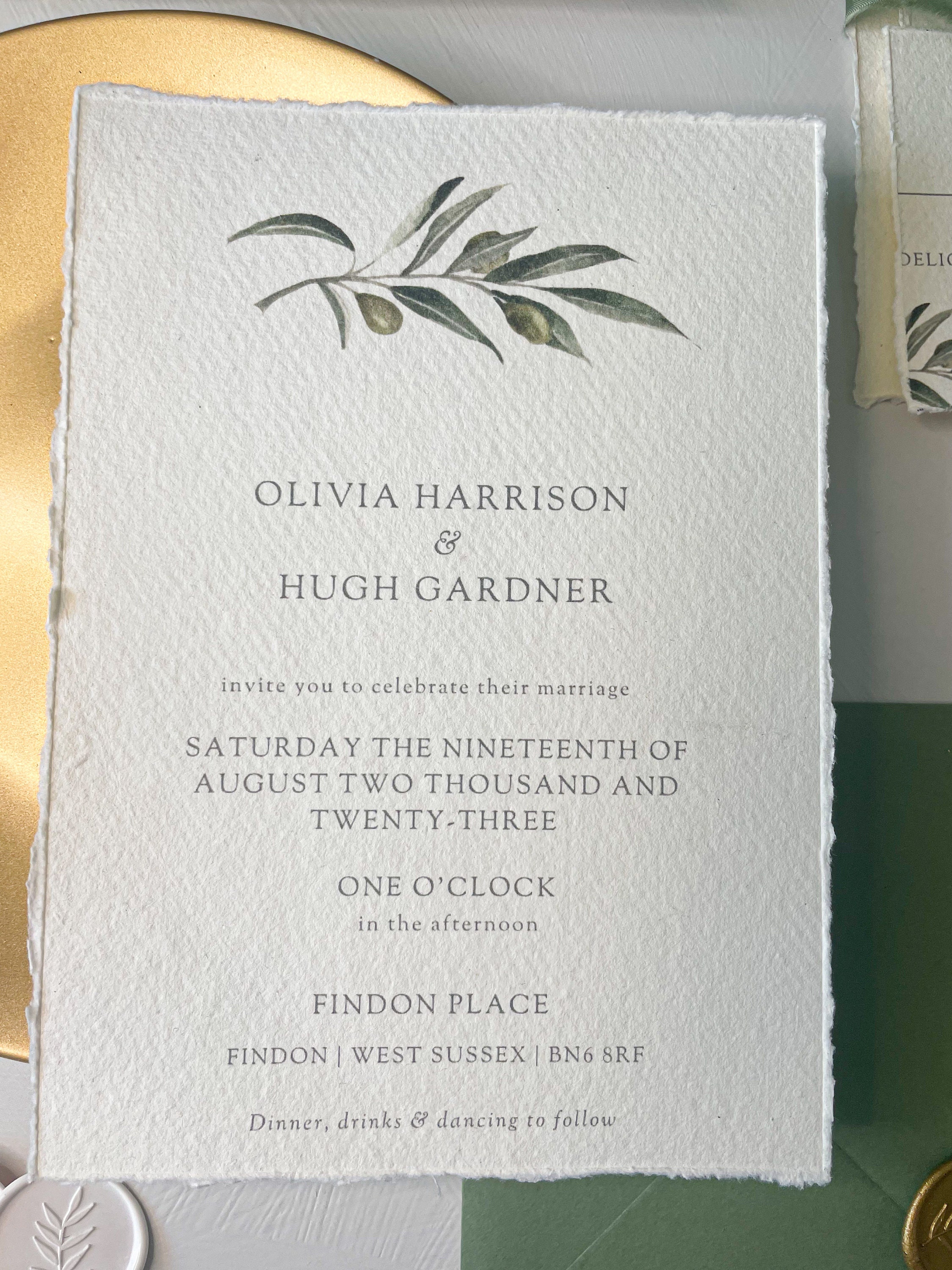 Olive Wedding Invitation / Olive Branch Wedding Invitation / Botanical ...