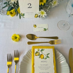 Lemon Table Numbers / Lemon Table Names/ Wedding Table Numbers ...