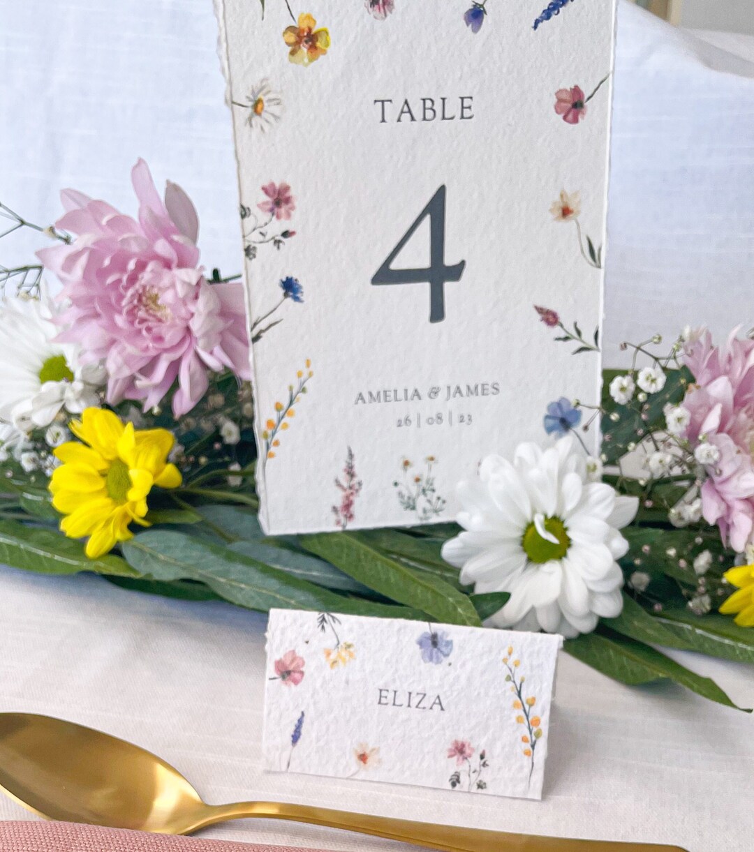 Wildflower Table Numbers / Floral Table Numbers / Wedding Table Numbers ...
