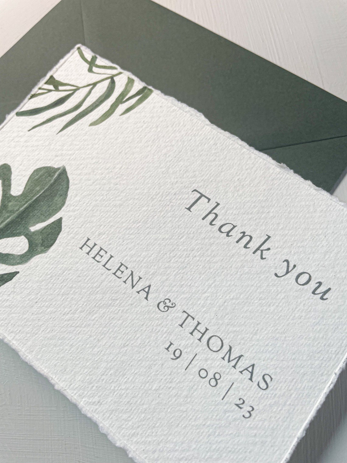 Tropical Foliage Wedding Menu / Handmade Paper Menu / Tropical Foliage ...