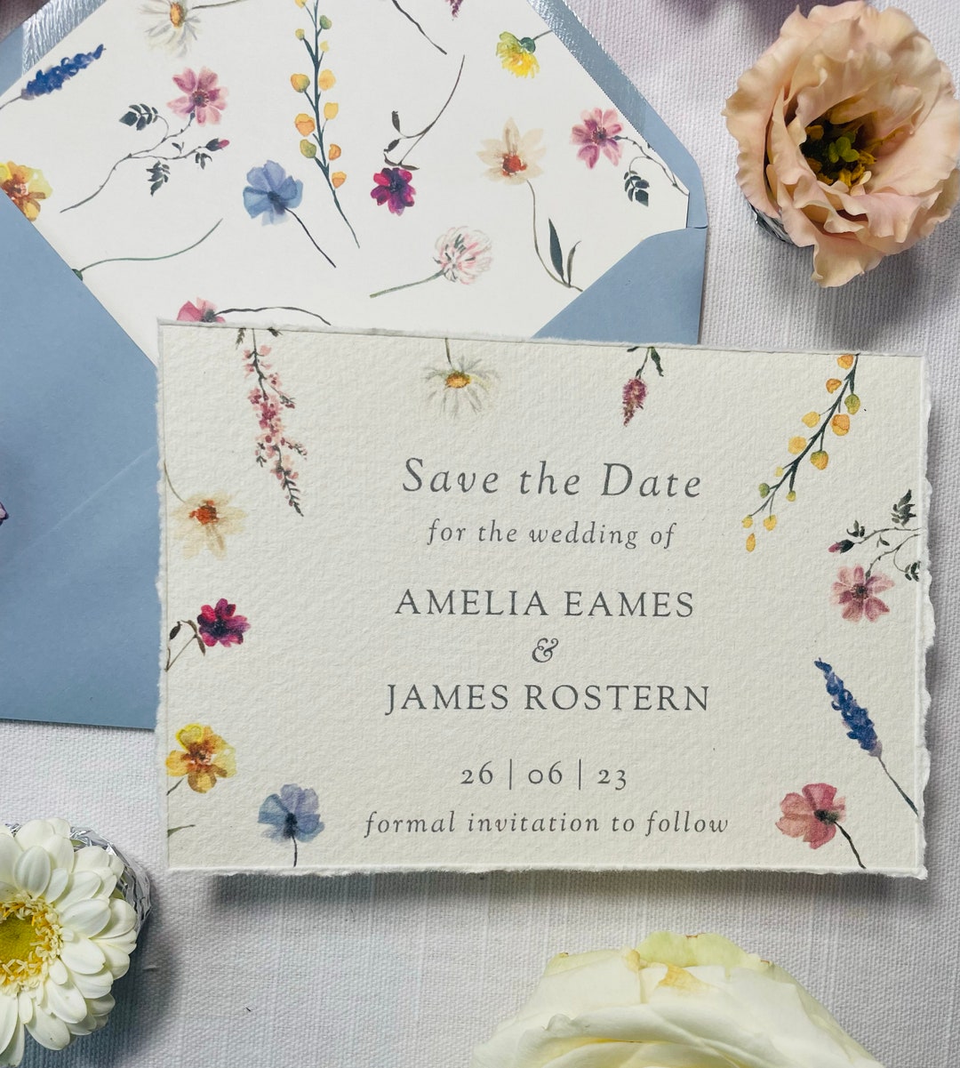 Wildflower Save the Date / Flower Save the Date / Floral Save the Date ...
