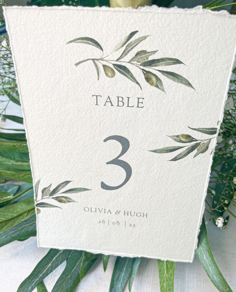 Olive Table Numbers / Olive Branch Numbers / Wedding Table Numbers ...