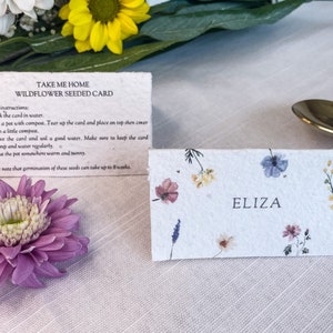 Wildflower Seeded Place Cards / Plantable Place Cards / Wildflower ...