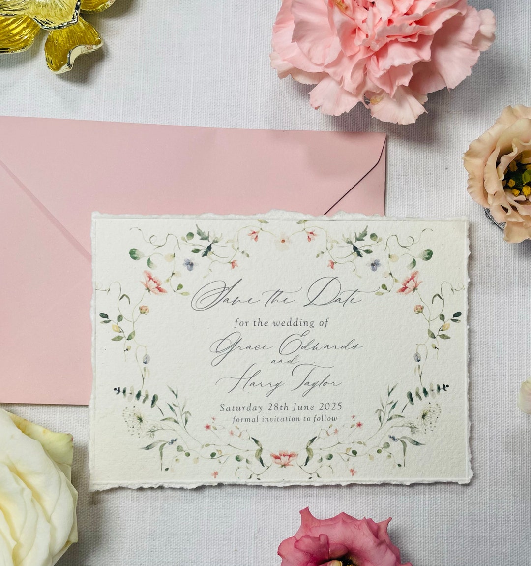 Flower Save the Date / Flower Save the Date / Floral Save the Date ...