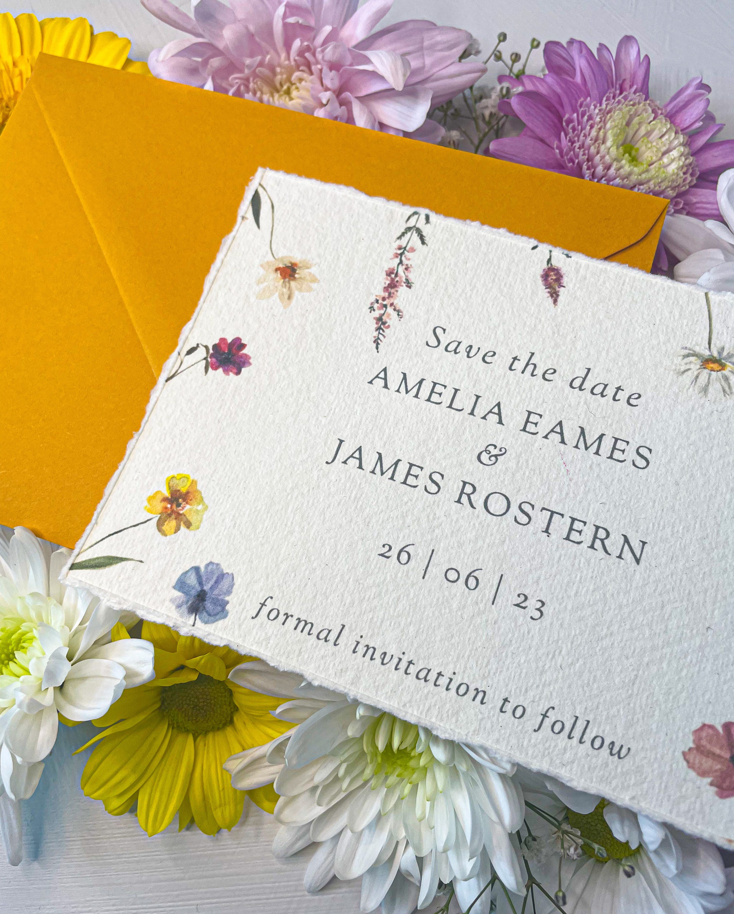 Wildflower Save the Date / Flower Save the Date / Floral Save the Date ...