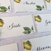 Lemon Calligraphy Place Cards / Handmade Paper Place Cards / Lemon ...