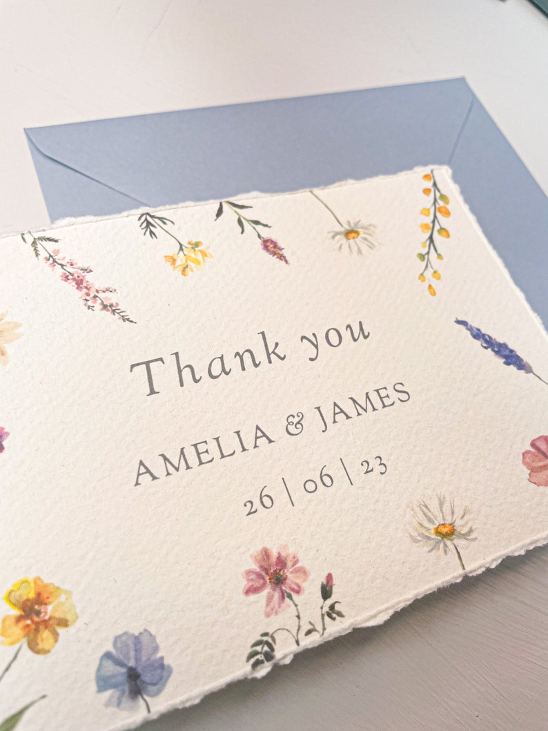 Wildflower Place Cards / Handmade Paper Place Cards / Handmade - Etsy UK