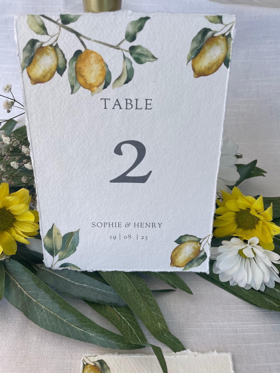 Lemon Table Numbers / Lemon Table Names/ Wedding Table Numbers ...