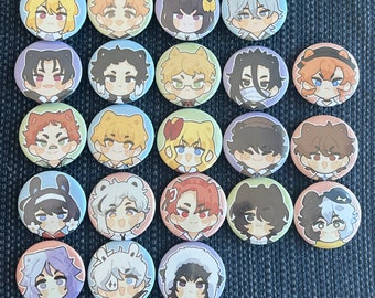 Random Anime Button Pins (1 Inch) - Etsy