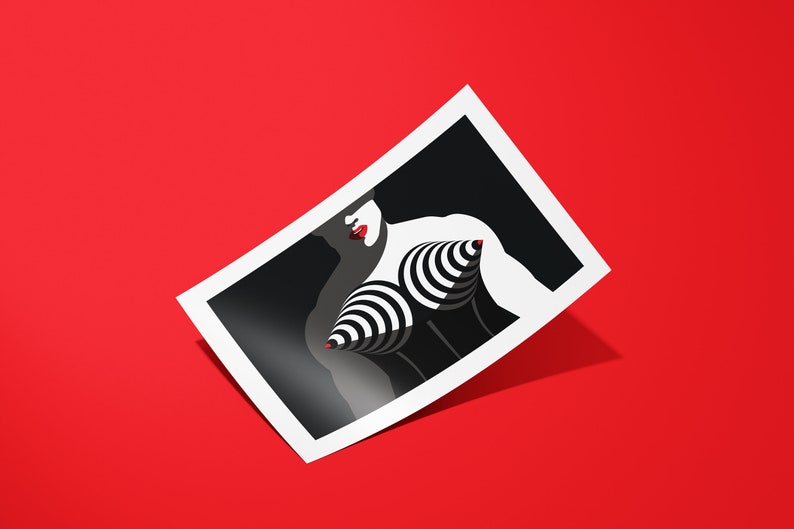 Iconic Cone Bra Art Print Queer Non Binary Gender Fluid Gay Wall Art ...