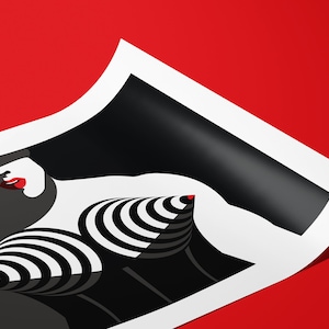 Iconic Cone Bra Art Print Queer Non Binary Gender Fluid Gay Wall Art ...