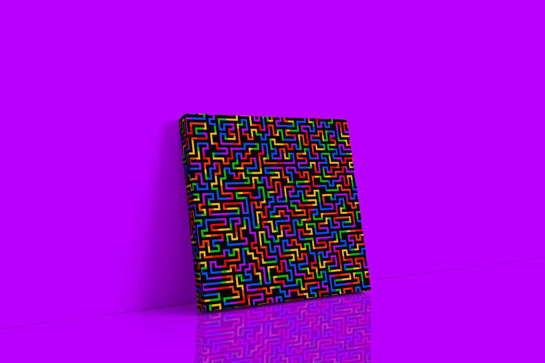 Modern Abstract Art Bright Colorful Gay Wall Print Multi Color Rainbow ...