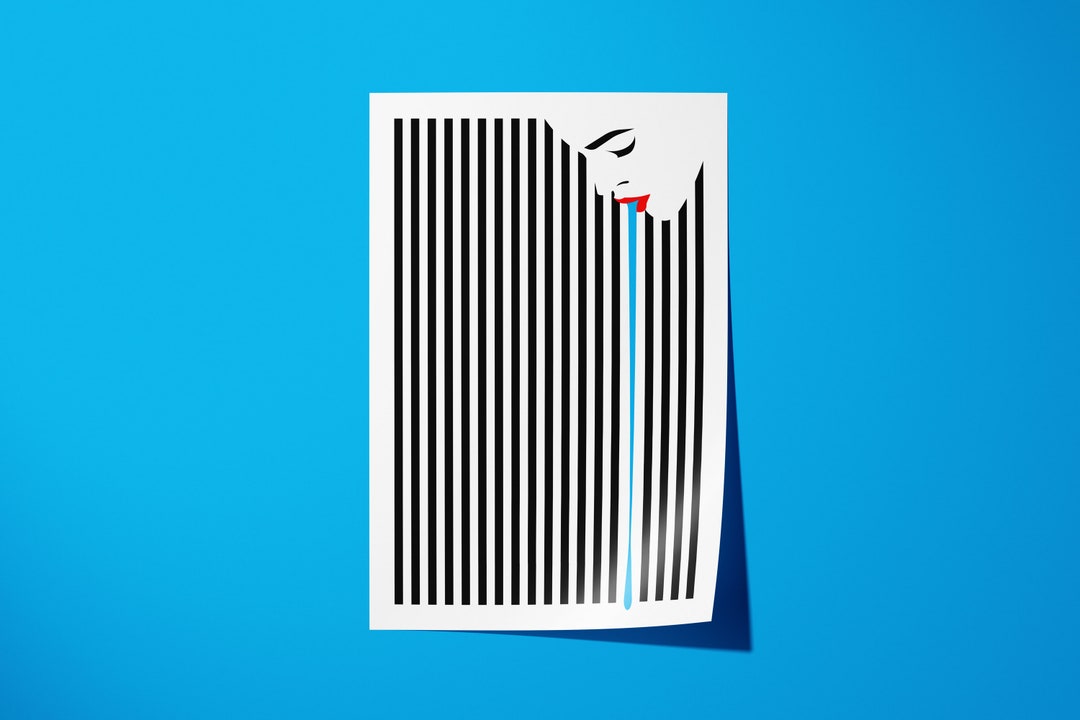 Just Use Spit Fine Art Print | Erotic Optical Art Wall Print | Minimal ...
