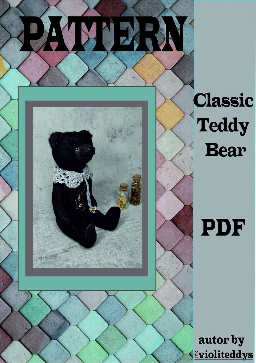 Artist Teddy Bear Sewing Pattern. PDF Format. Artist Teddy Bear. Toy ...