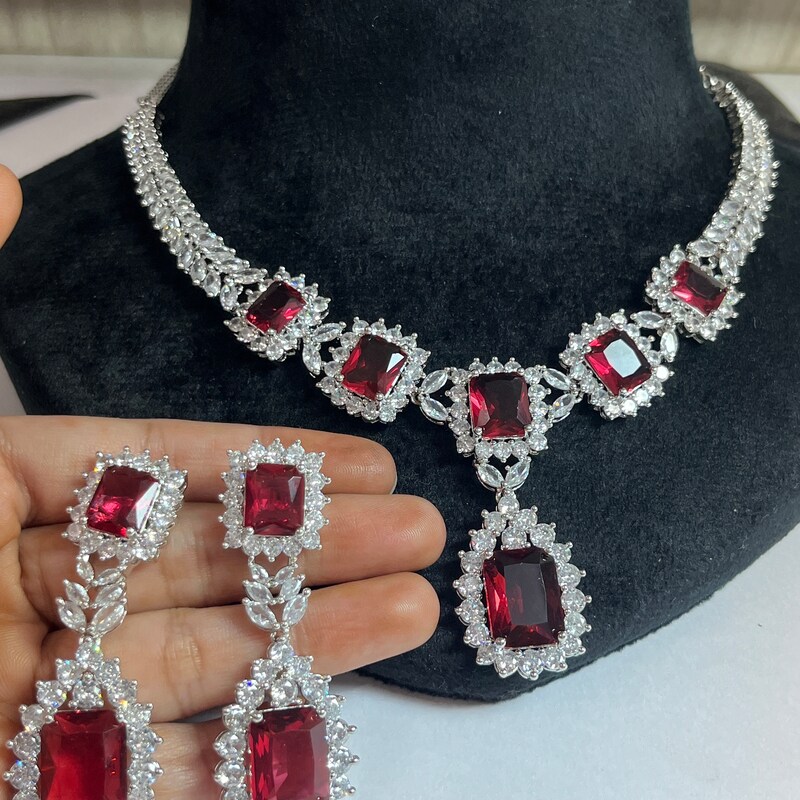 Indian Ruby Necklace - Etsy