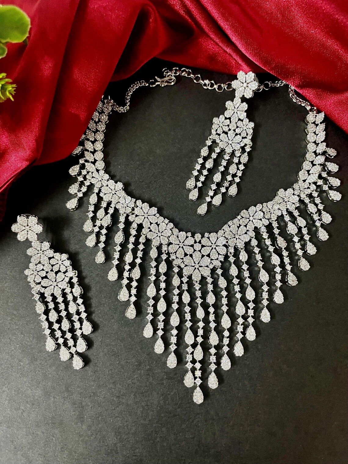 Beautiful American Diamond High Quality Necklace Set, Indian Bridal ...