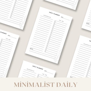 Minimal Daily Planner, Fillable Planner, Printable Planner, Schedule ...