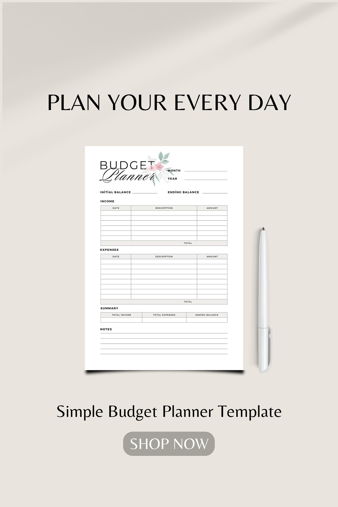 Fillable Budget Planner,savings Plan,financial Management,income ...