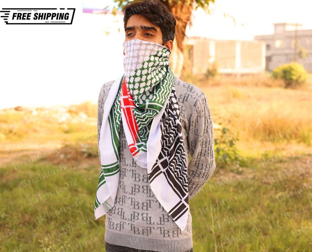 Palestine Shemagh Keffiyeh, Palestinian Style Cotton Kufiya ...