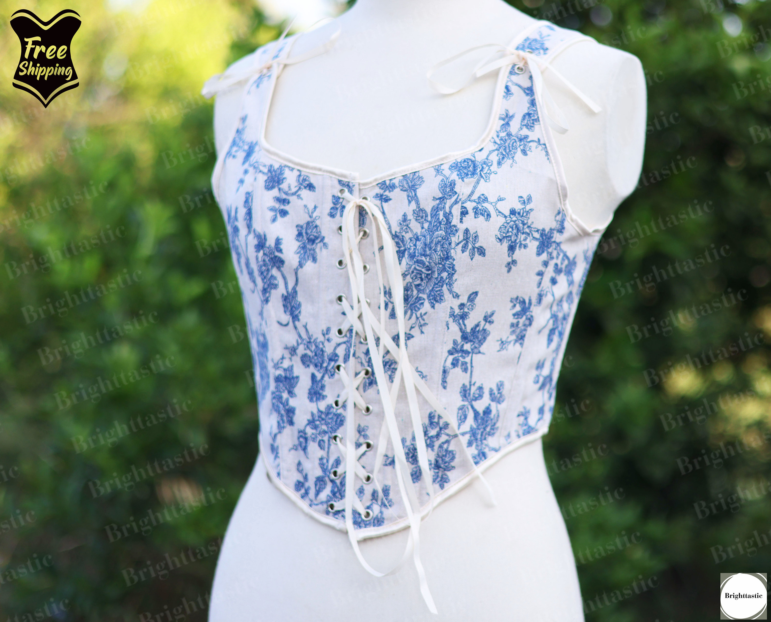 Floral Milkmaid Corset Top Renaissance Prom Dress Corset - Etsy Canada