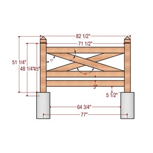 Freestanding Fence Panel, Fence Panel Plan 6x6 - Etsy