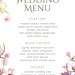 Fairytale Wedding Menu Template / Digital Editable Printable Card ...