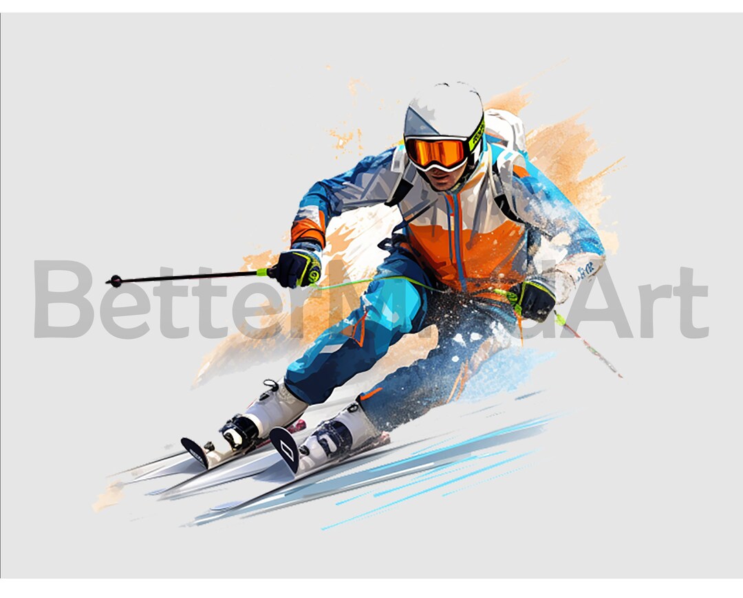 Skiing Racer #02 PNG Sublimation Designs - Skiing PNG , Skiing Clipart ...