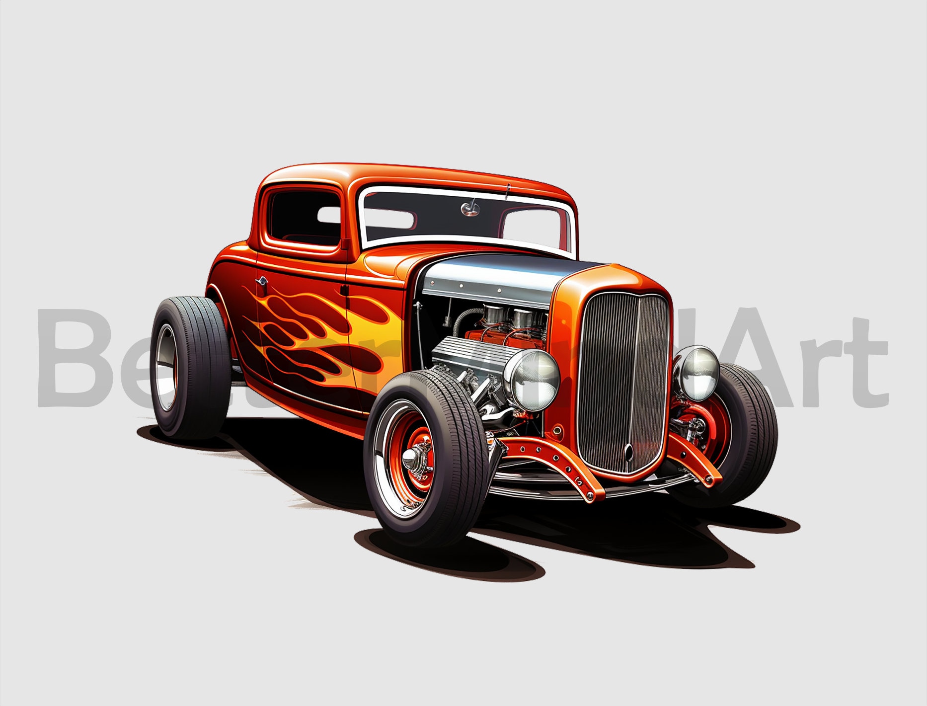 Classic Hot Rod Car #02 Sublimation Designs - Hot Rod PNG , Hot Rod ...