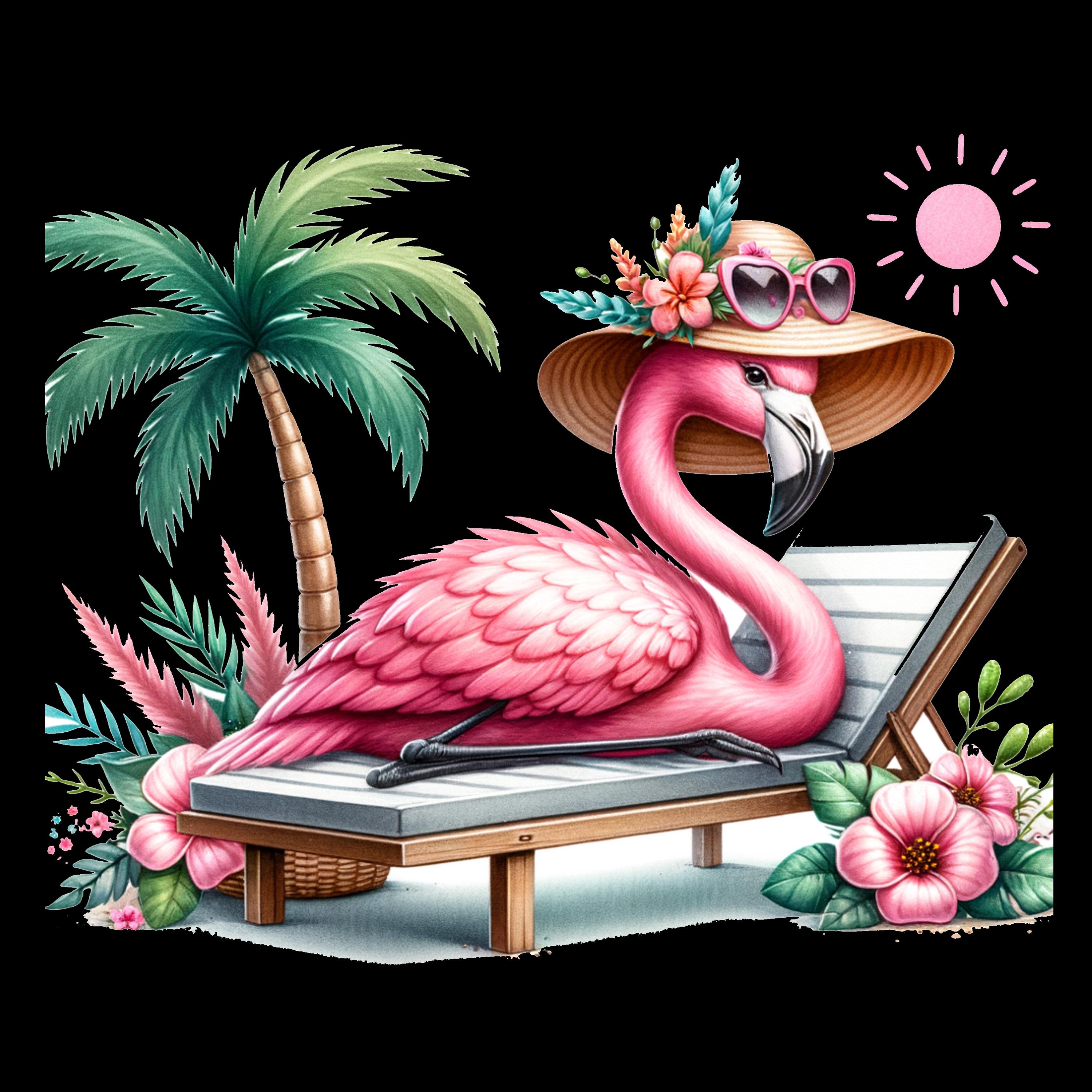 Flamingo Watercolor Clipart Sublimation Bundle – Tropical Flamingo ...