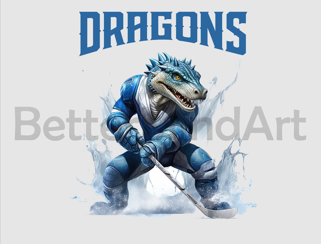 Ice Hockey Dragon Player PNG , Sublimation Designs, Digital Download ...
