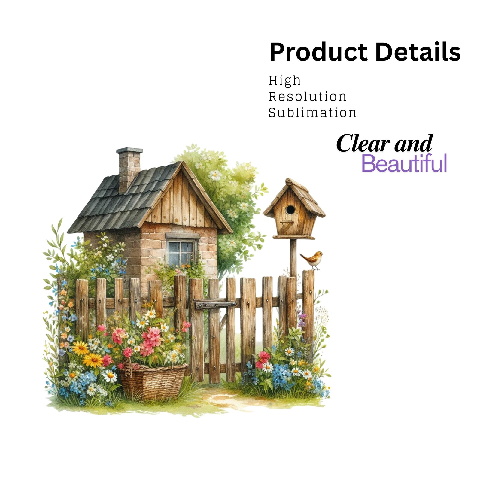 33 Spring Fence Clipart PNG Bundle With Floral Garden Elements and ...