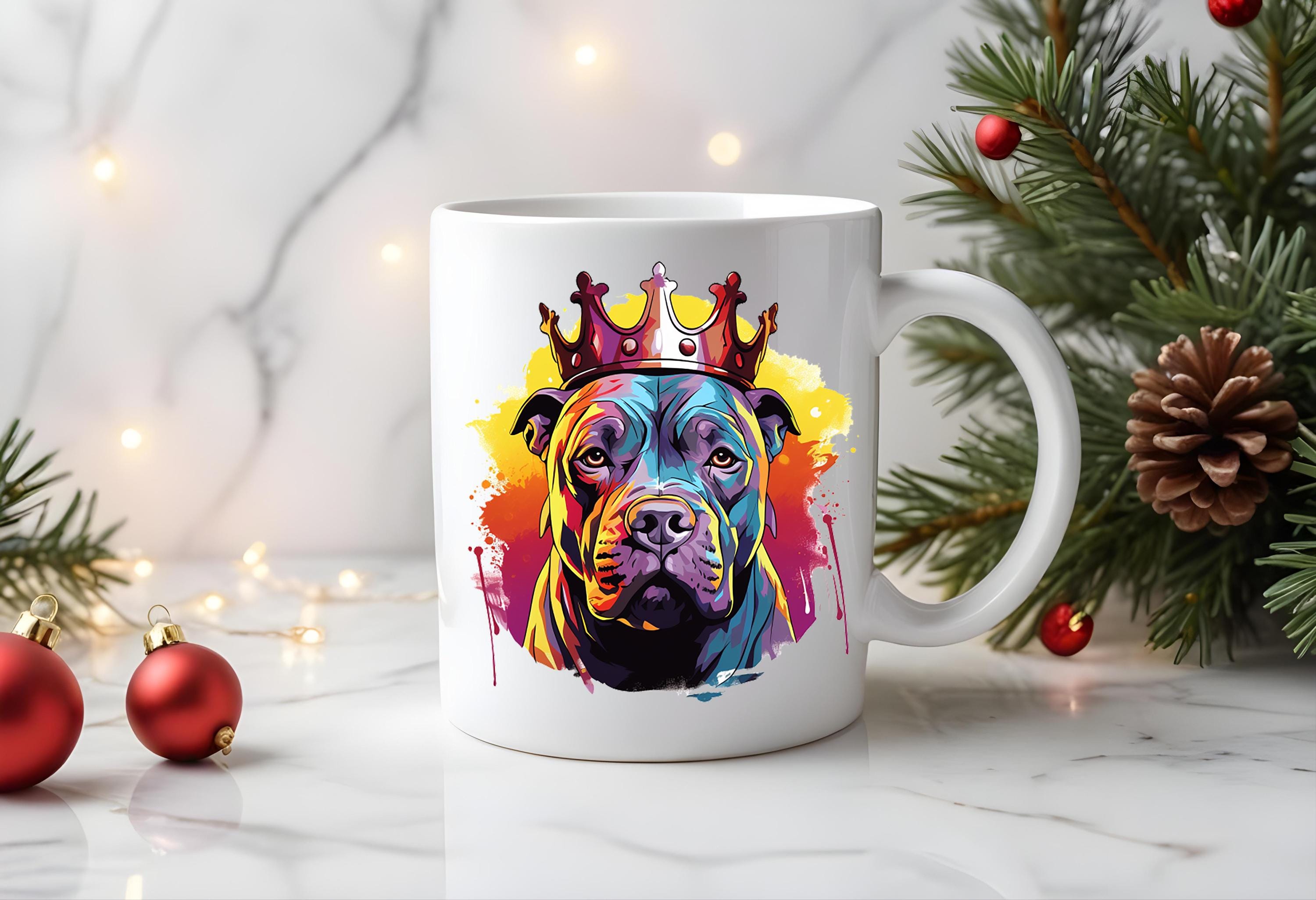 Pitbull Wearing Crown Sublimation Designs T-shirt, Pitbull Png, Pitbull ...