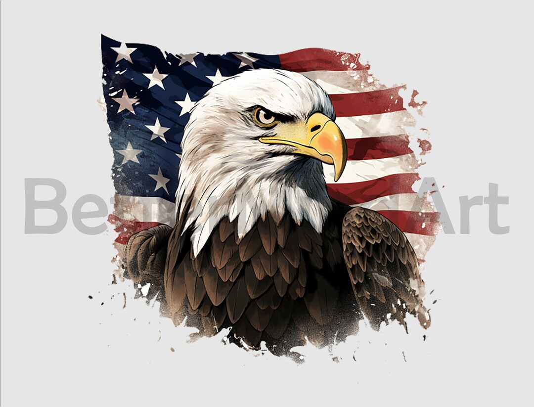 American Distress Flag Eagle #02 PNG , Sublimation Designs, Digital ...