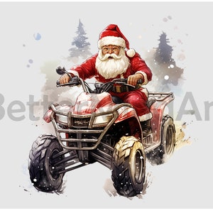 Santa Claus Atv Png, Sublimation Designs -digital Download, ATV PNG ...