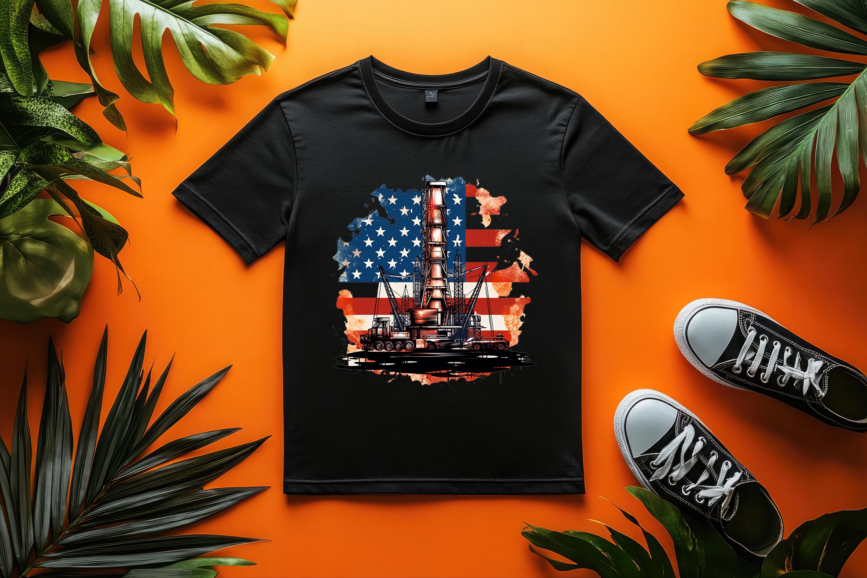 American Distress Flag Oil Rig #02 PNG , Sublimation Designs, Digital ...