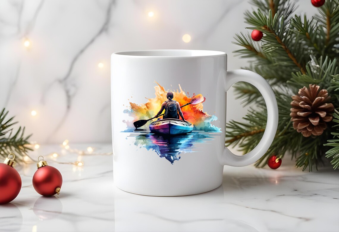 Cool Kayaking #02 Sublimation Designs T-shirt, Kayak Png, Kayaking ...