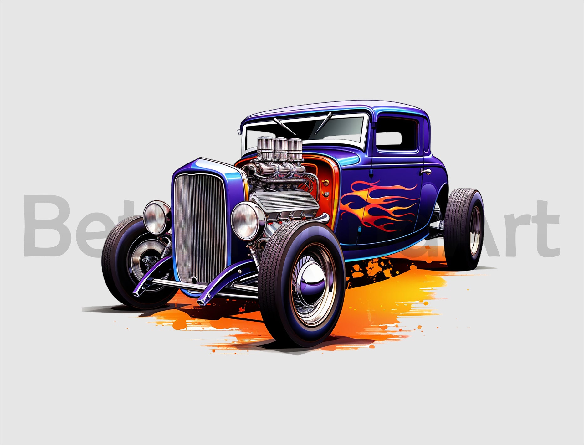 Cool Classic Hot Rod Car Sublimation Designs - Hot Rod PNG , Hot Rod ...