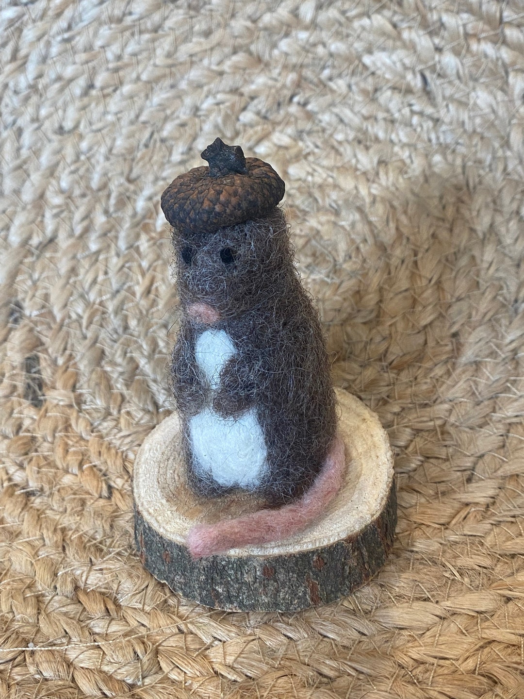 Needle Felt Acorn Mouse - Etsy