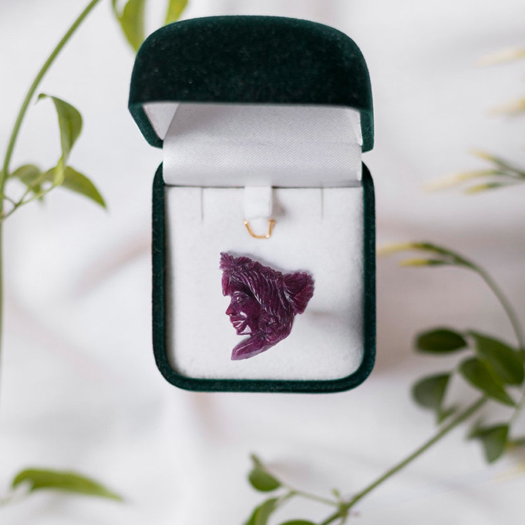 African Ruby Enchanted Lady Portrait by Gemskraft India - Etsy