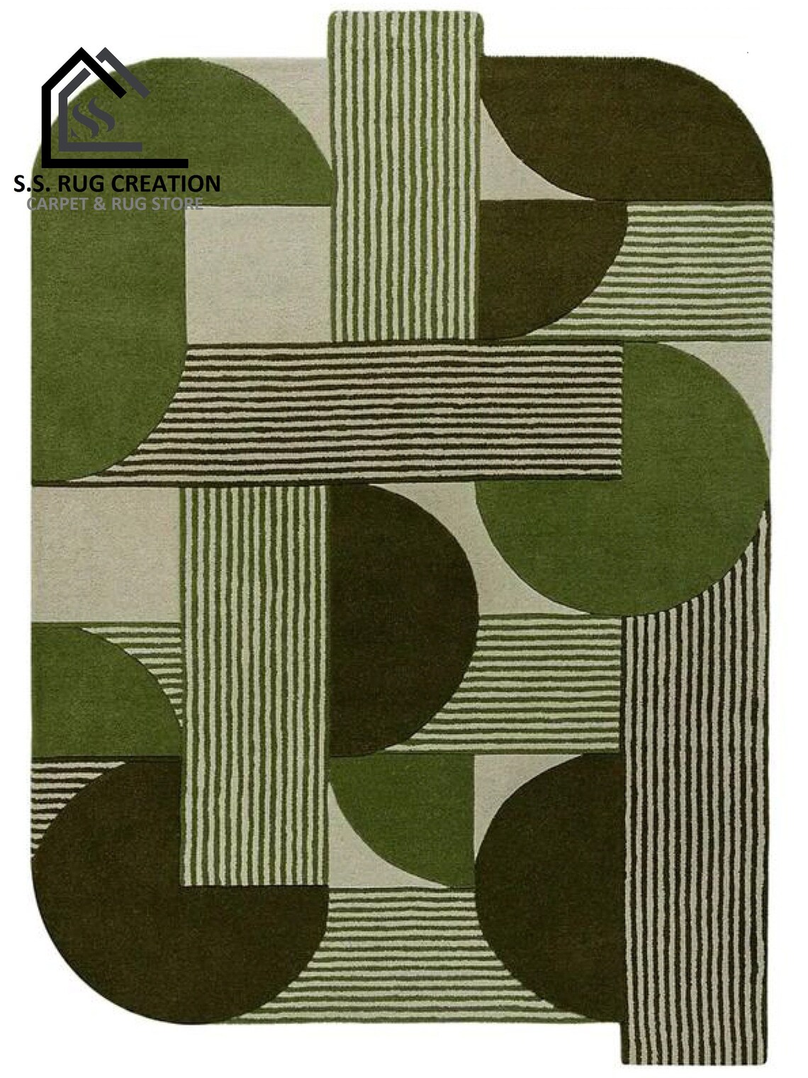 Rich Hand Tufted Rugs Irregular Shape for 100% Fine Wool Reach Living ...