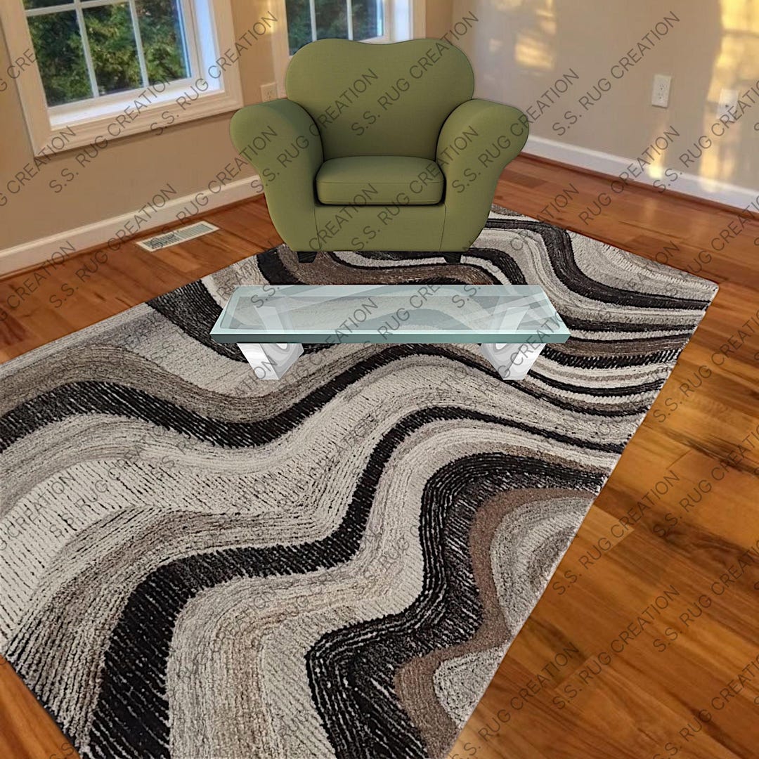 Natural Wool Hand Tufted 100% Wool Area Rugs for Bedroom Authentic ...