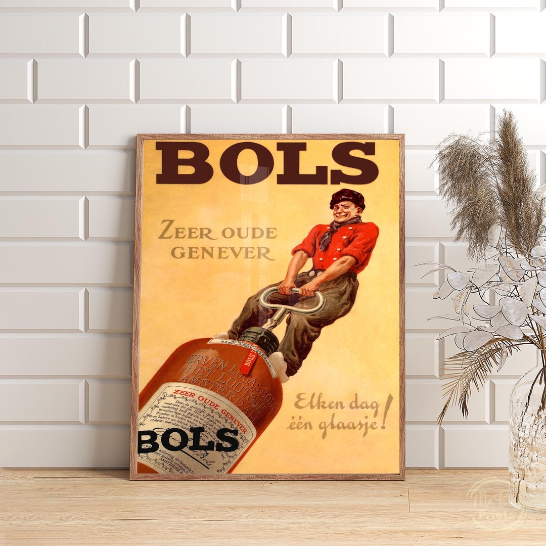 Bols Zeer Oude Genever, Vintage Poster, Vintage Wall Art, Retro Wall ...