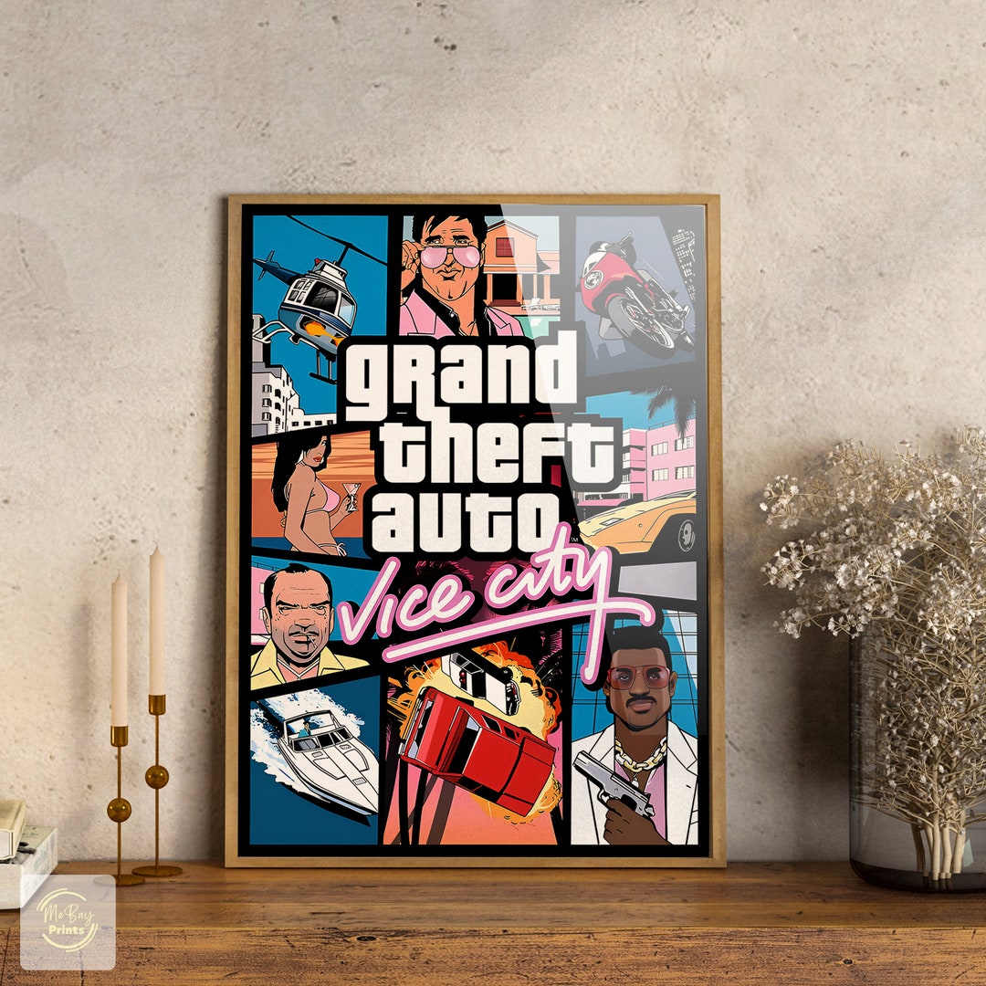 GTA Vice City Poster GTA Vice City, GTA 6, Gaming Poster, Gta 5, Grand ...