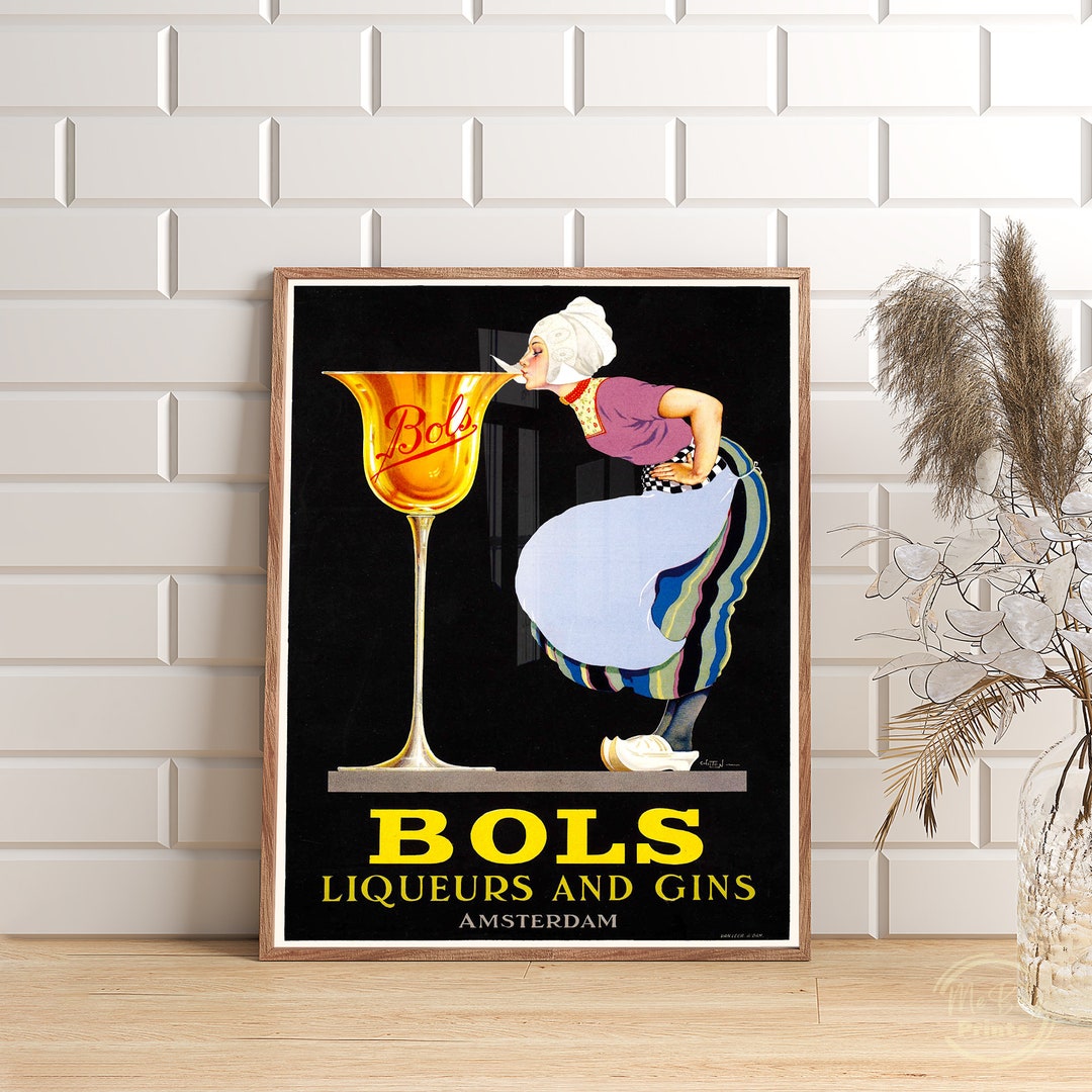 Bols Liqueurs and Gins Poster, Vintage Poster, Vintage Wall Art, Retro ...