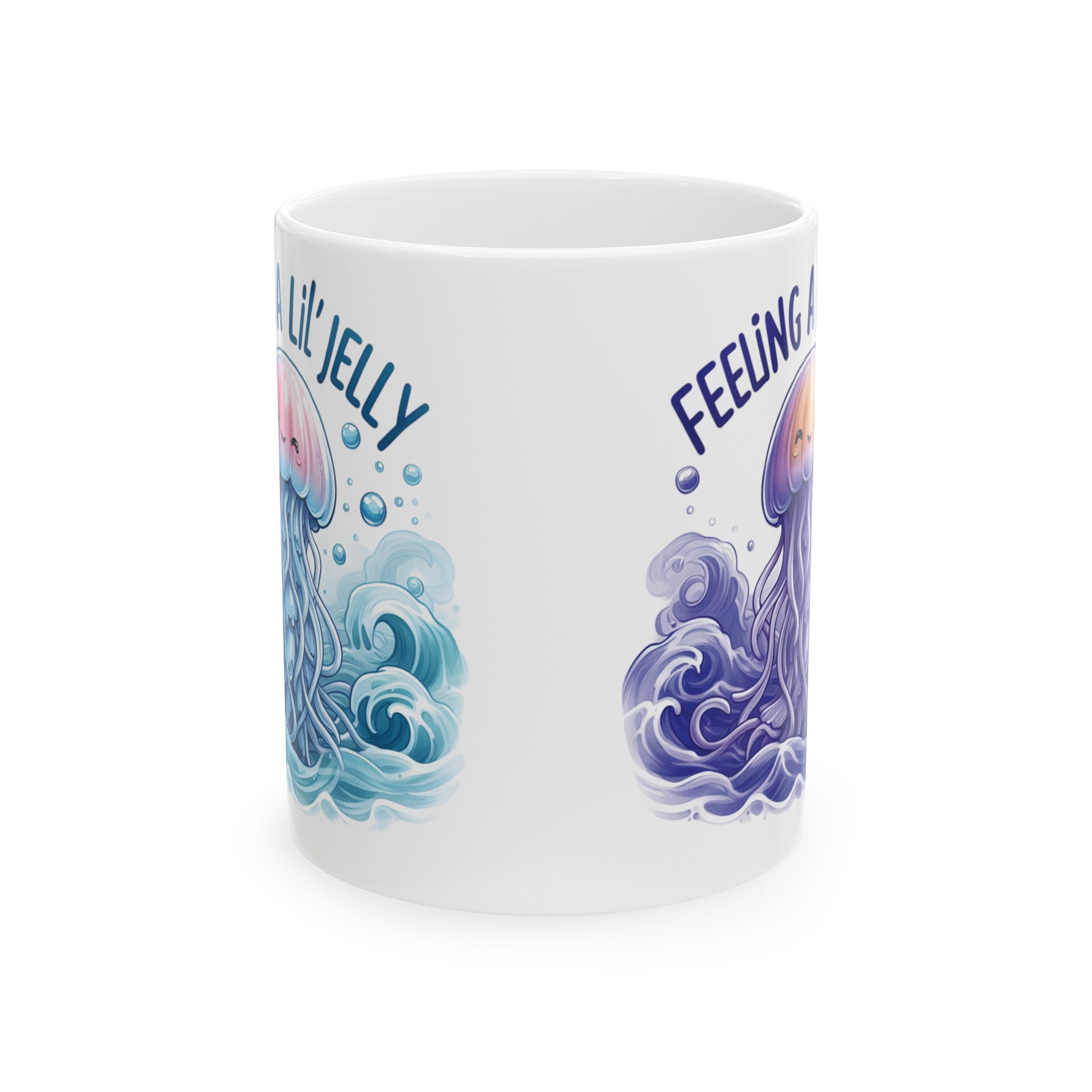 Jellyfish Ceramic Mug 11oz | Feeling A Lil Jelly Coffee Mug - Etsy